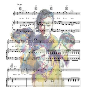 Song & Artist Inspired Sheet Music Wall Art - A4 - Etsy UK