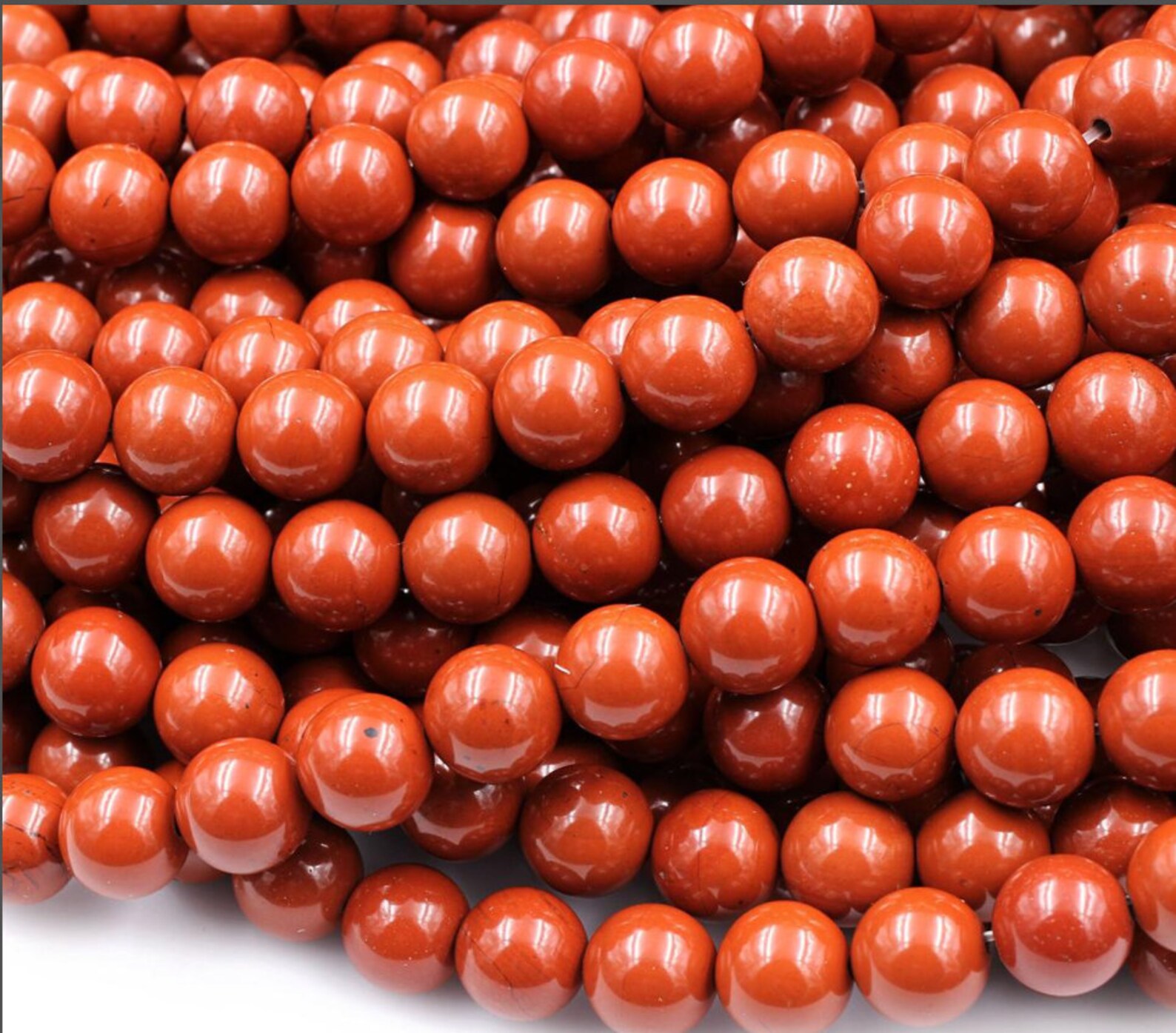 50% outre des perles rouges naturelles de jape 4mm 6mm 8mm | Etsy