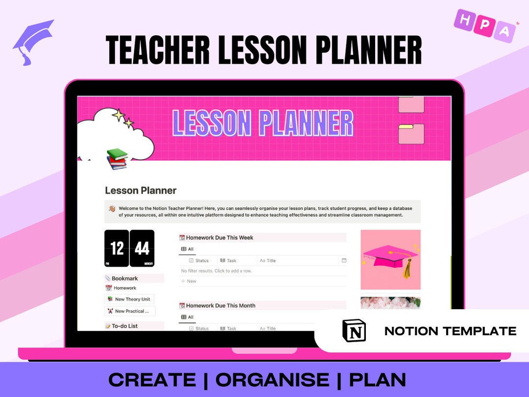Digital Notion Teacher Lesson Planner Notion Planner - Etsy