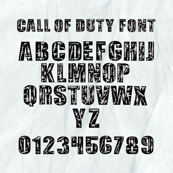 Call Of Duty Font svg alfabeto y números archivos SVG - Etsy España