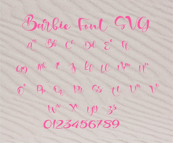 Clipart Barbie Digital Download Barbie alphabet font Barbie Font svg ...