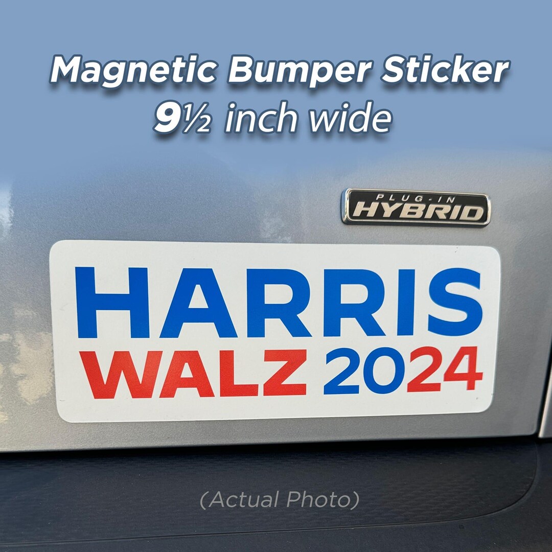 Magnetic Bumper Sticker, HARRIS WALZ 2024, Car Sticker, Trucks, Decal ...