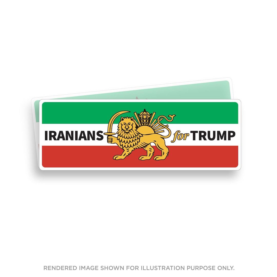 Iranians for Trump Bumper Sticker, Persian, Bumper Stickers, Vinyl ...