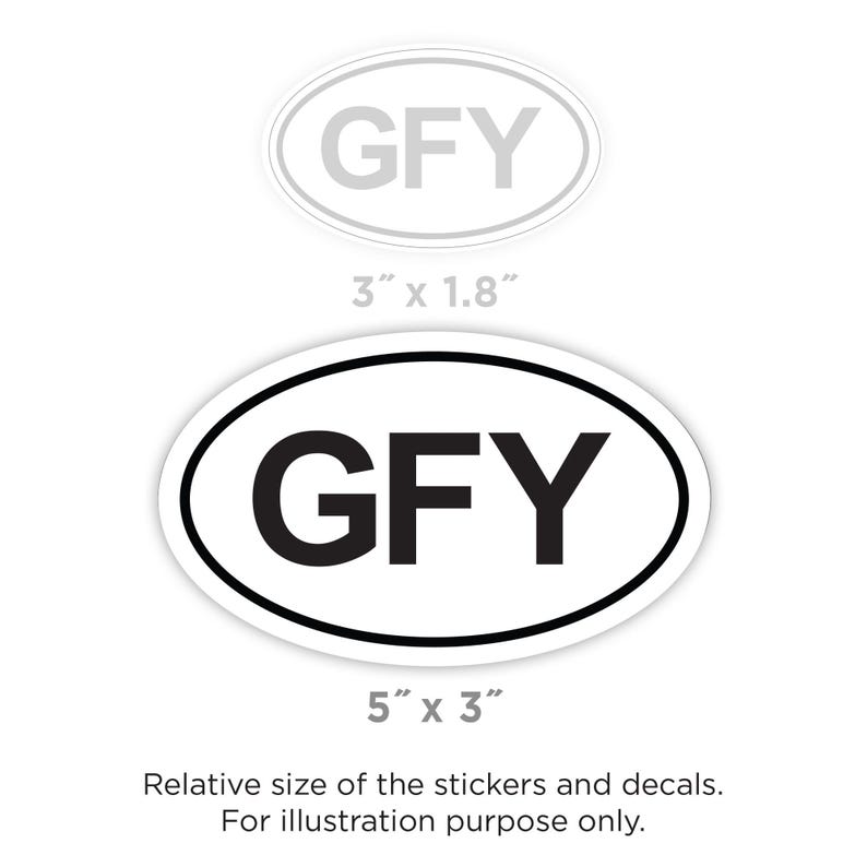GFY Window Sticker: Waterproof Car Decal - Etsy