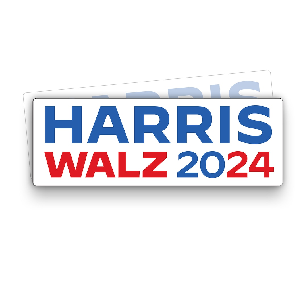HARRIS WALZ 2024 | Bumper Stickers | Decals | Vinyl | Water-resistant ...
