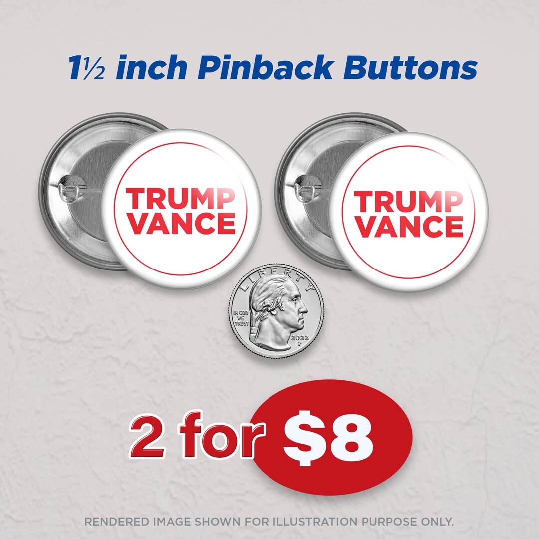 Mini Pins TRUMP VANCE 2024 Small Button Pinback Buttons - Etsy