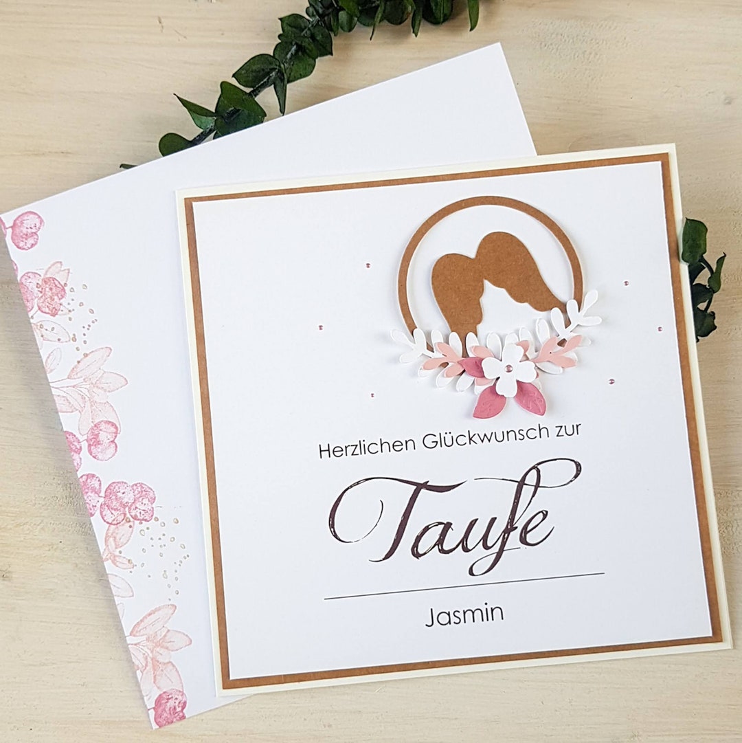 Glückwunschkarte zur Taufe, Karte zur Geburt, Karte Baby, mit ...