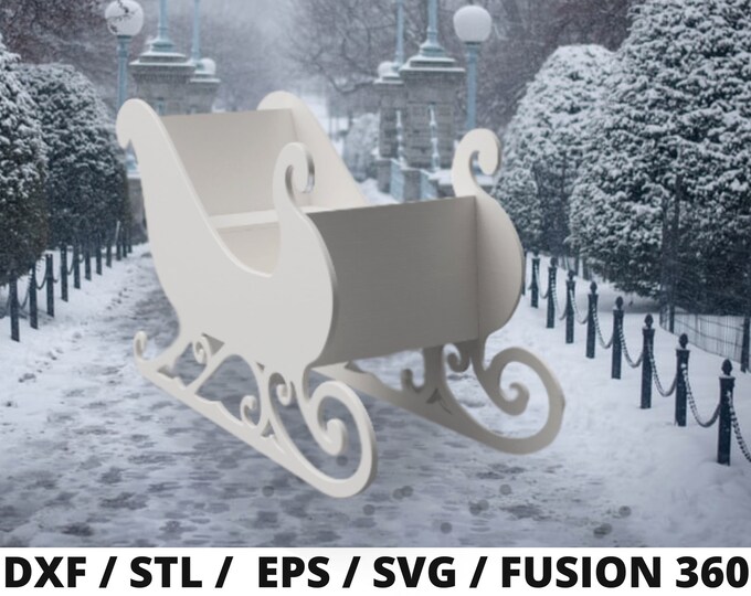 CNC File for Wood / Cnc File for Sleigh / Cnc File Real Size Sleigh ...