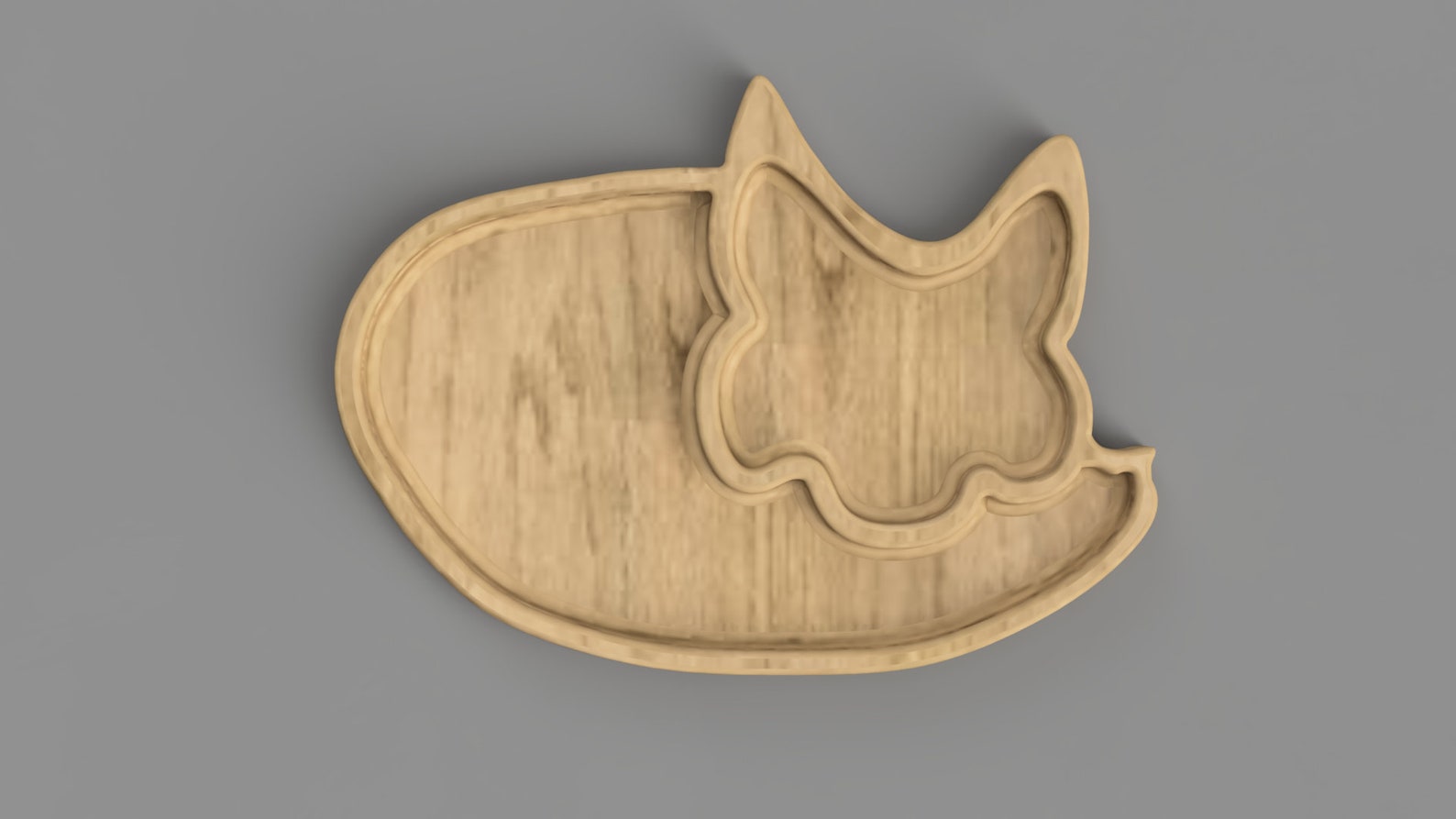 CNC file for wood/ fox serving plate cnc file/ stl fox serving | Etsy