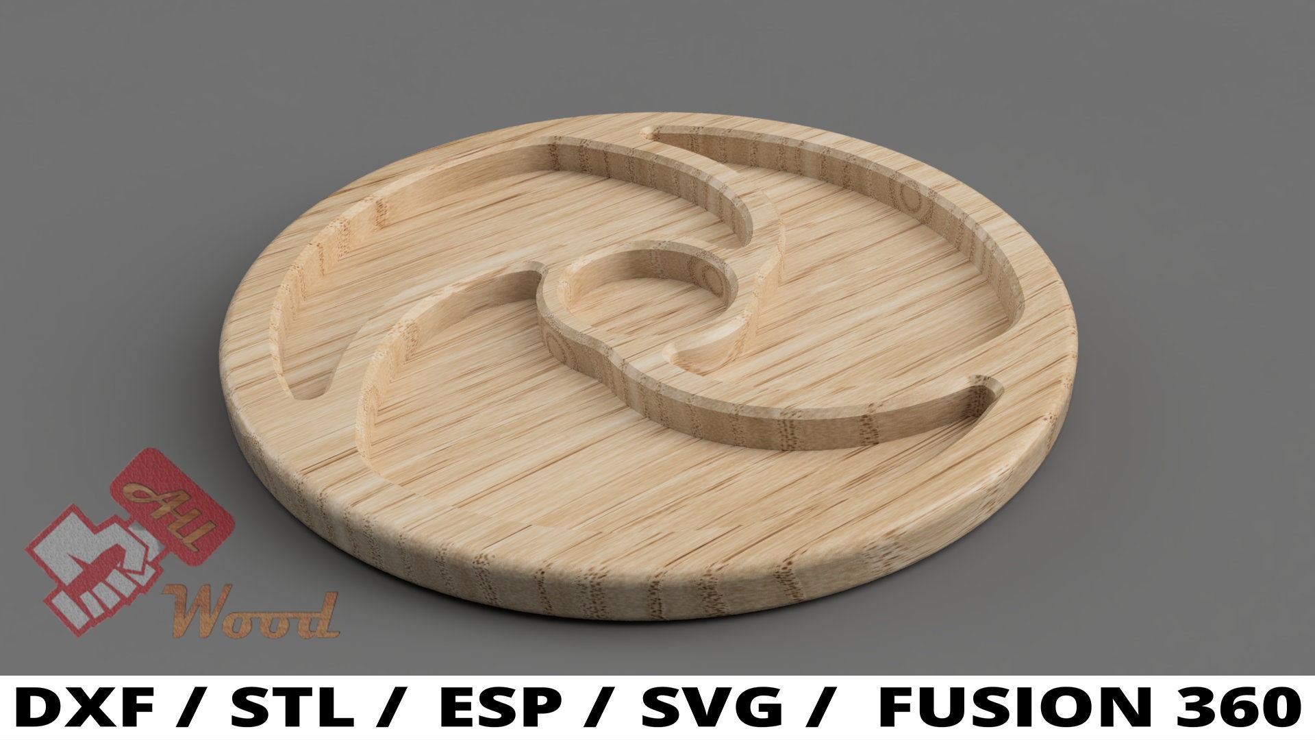 CNC File for Wood/ Serving Plate Cnc File/ Stl Serving Plate/ | Etsy