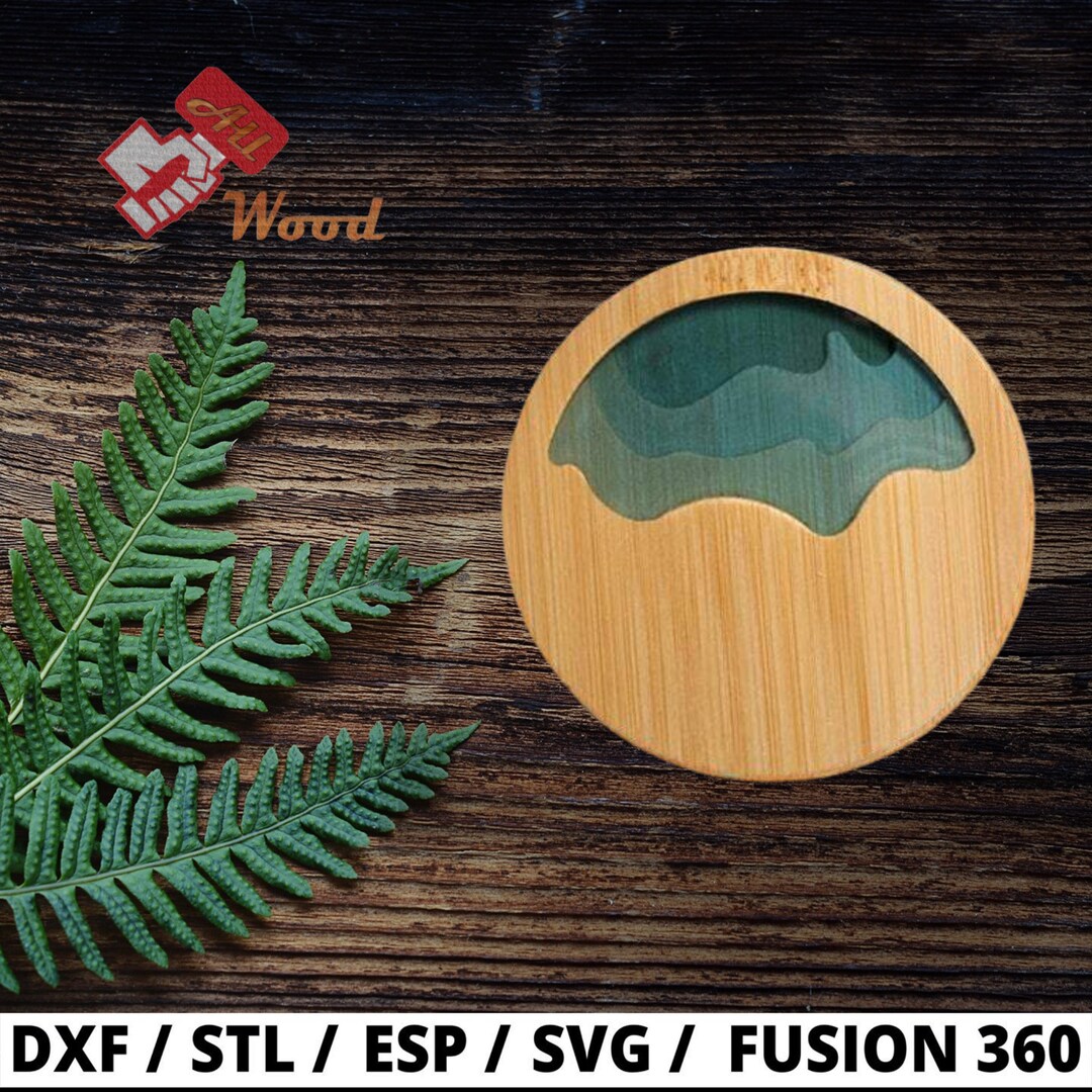 CNC File for Wood/ Coaster Cnc File / Epoxy CNC Stl Dxf/ Topological ...