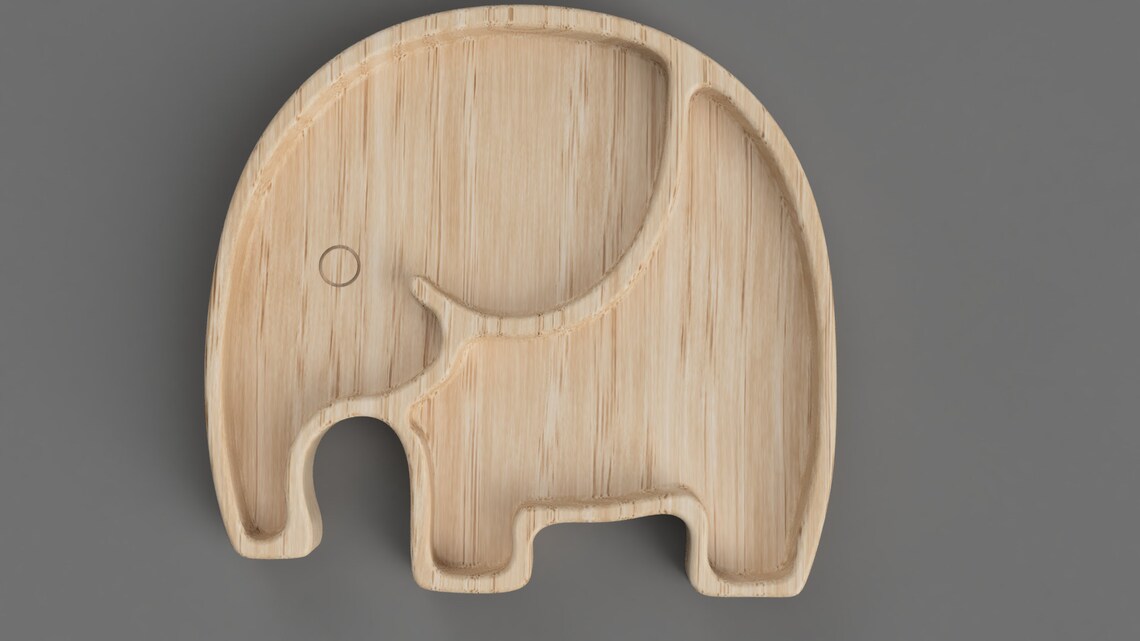 CNC File for Wood / STL Files / DXF Files / Kids Serving Plate - Etsy ...