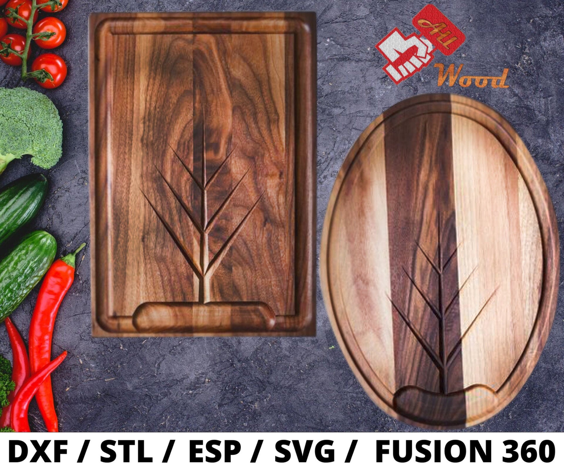 CNC File for Wood / Serving Plate Cnc File / Stl Steak Board / | Etsy