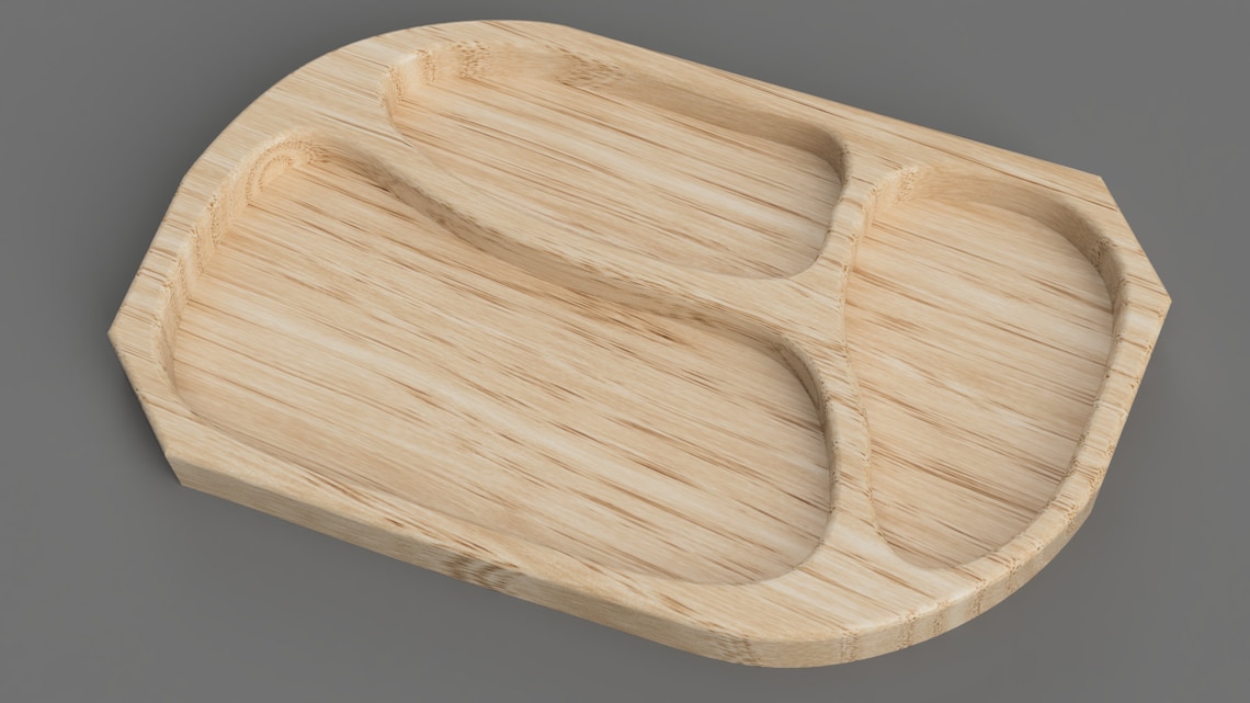 CNC file for wood/ serving plate cnc file/ stl serving plate/ | Etsy