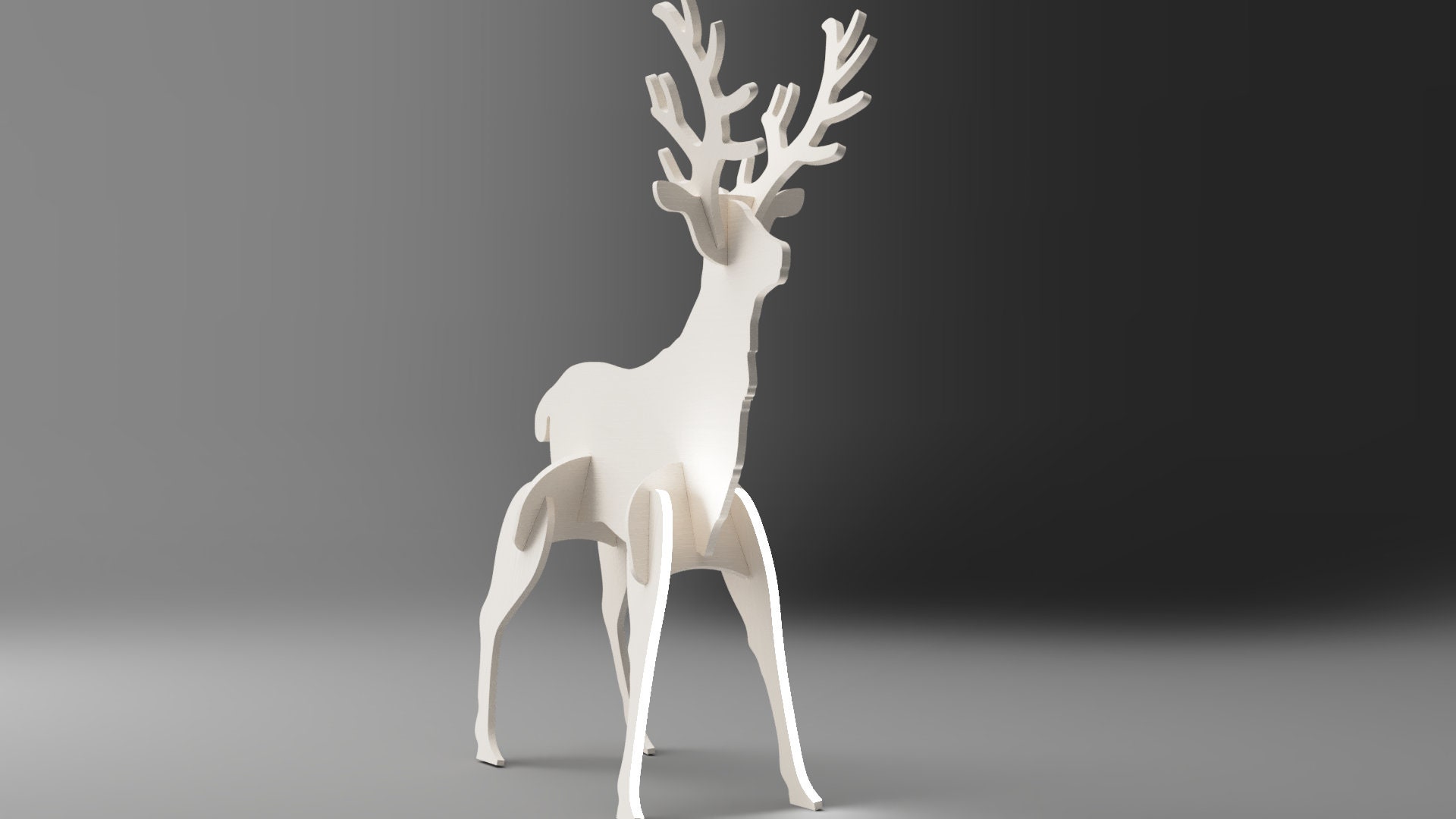 CNC File for Wood / Cnc File for Plywood Garden Deer / CNC | Etsy