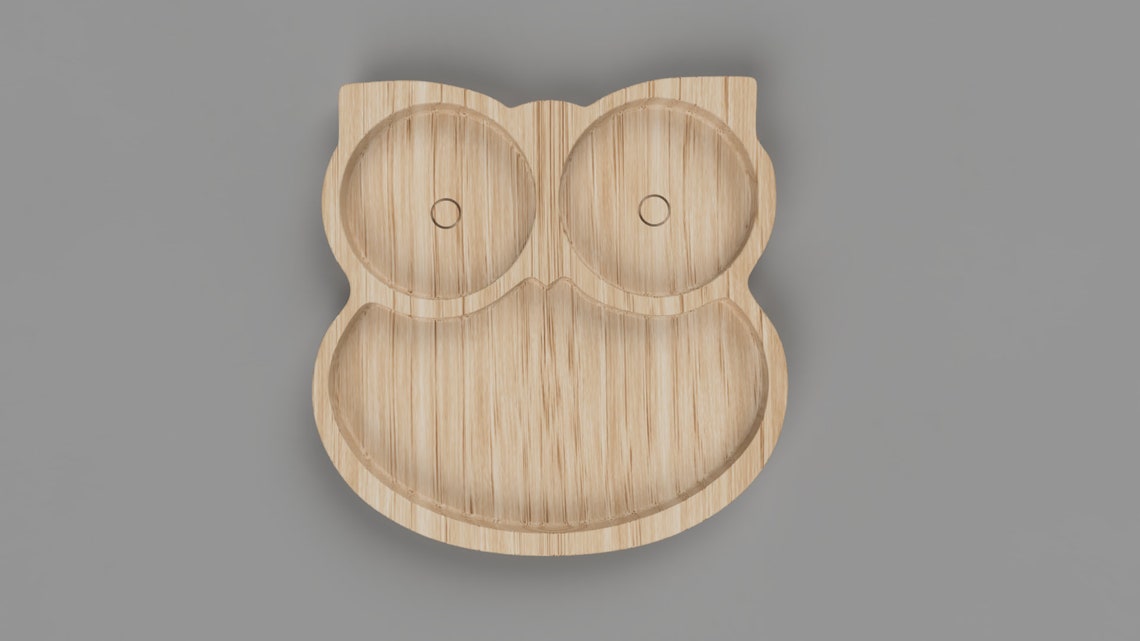 CNC File for Wood / STL Files / DXF Files / Kids Serving Plate - Etsy ...