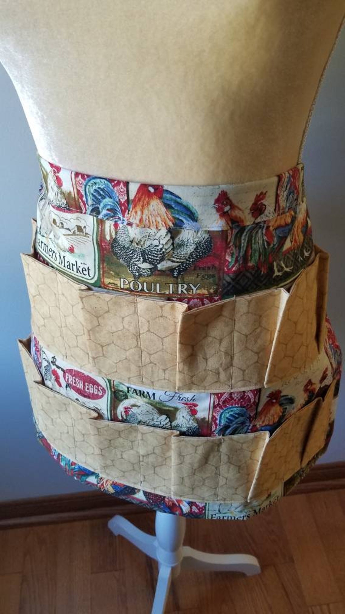 Egg Gathering Apron 12 Pleated Pockets LK - Etsy