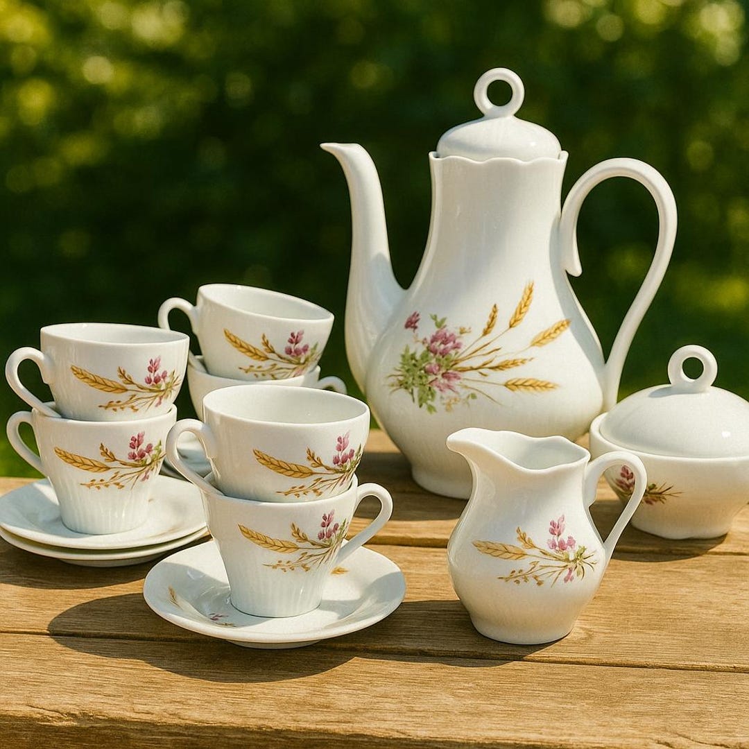 Porcelain Coffee Set, Porcelain Tea Set Jlmenau, Germany, Graf Von ...