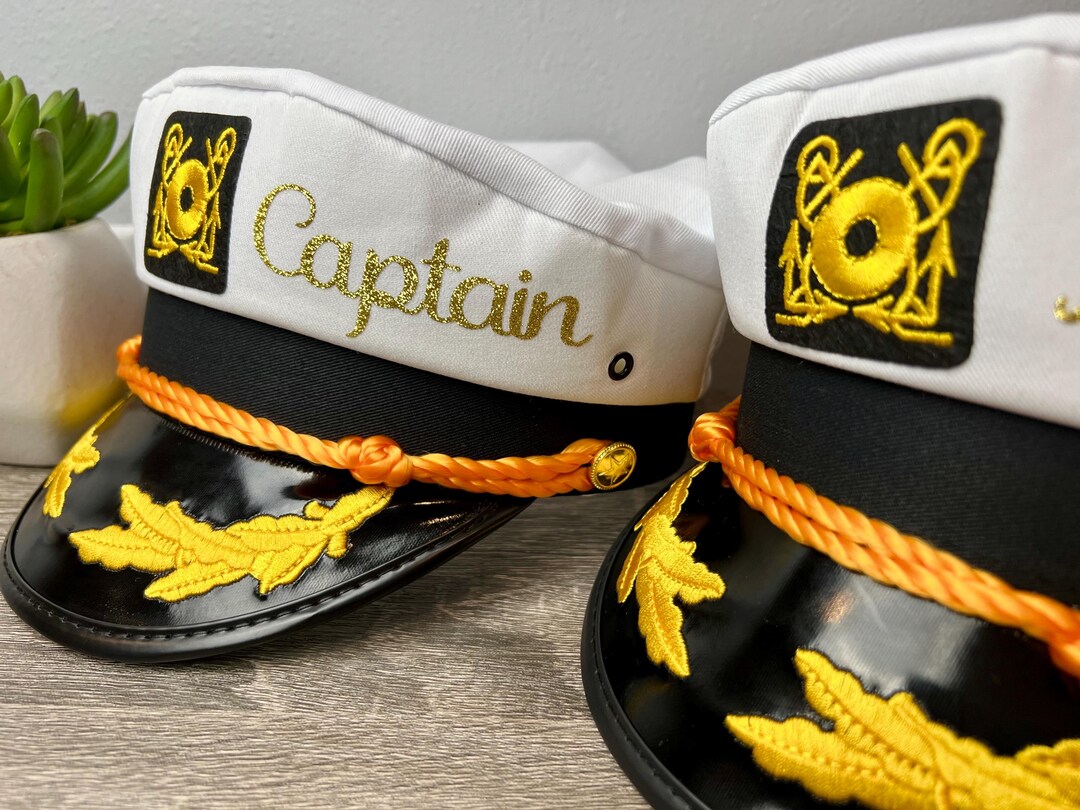 Personalized Captain First Mate Hats Embroidered Navy Sailor Captain ...