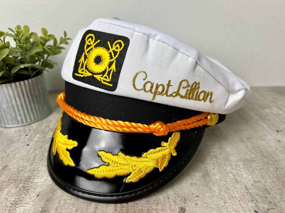 Personalized Yacht Captain Hat Embroidered Navy Sailor Captain Hats for ...