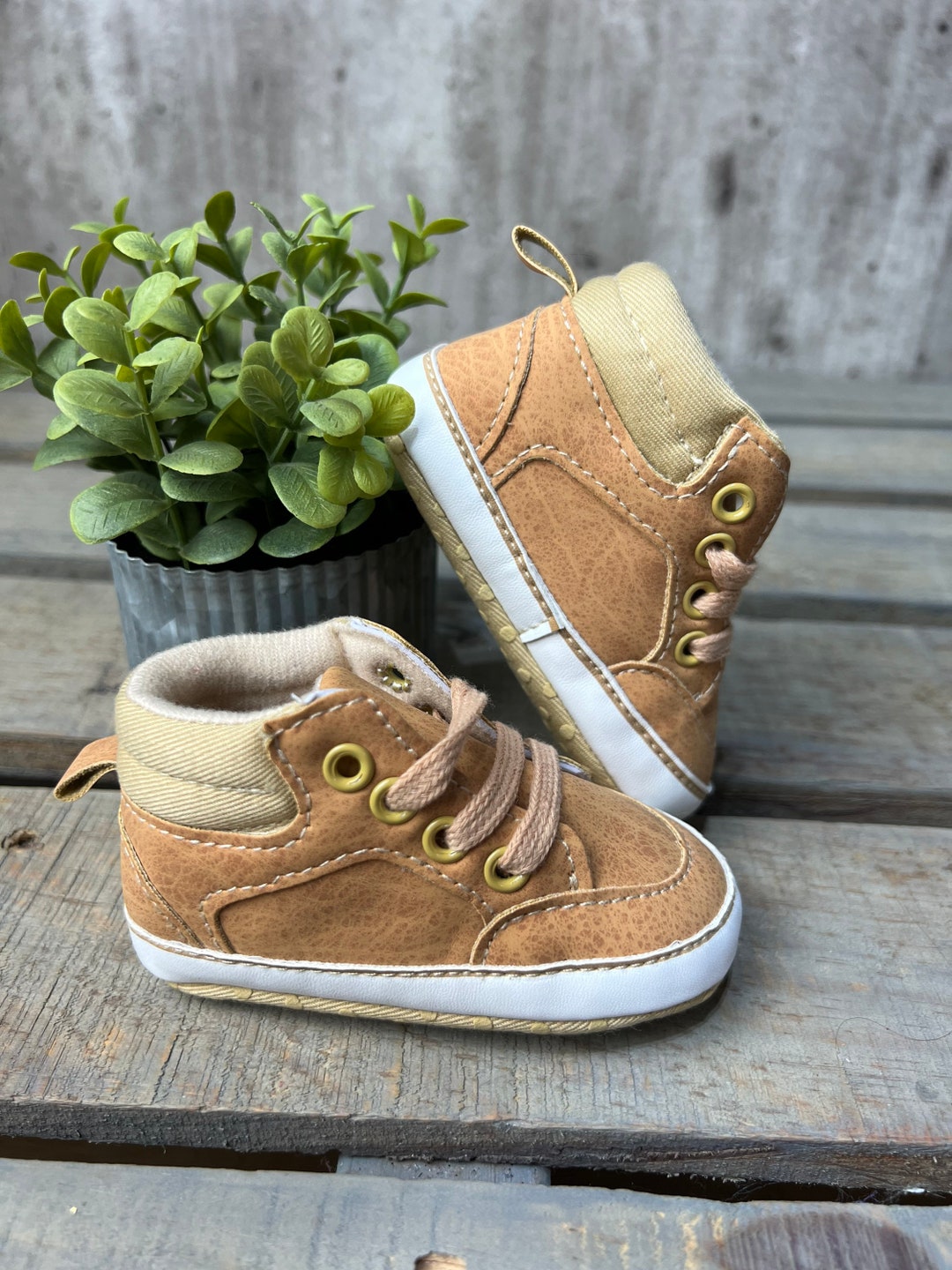 Baby High Top Sneakers Baby Boots Baby’s 1st Shoes Crib Shoes Baby ...