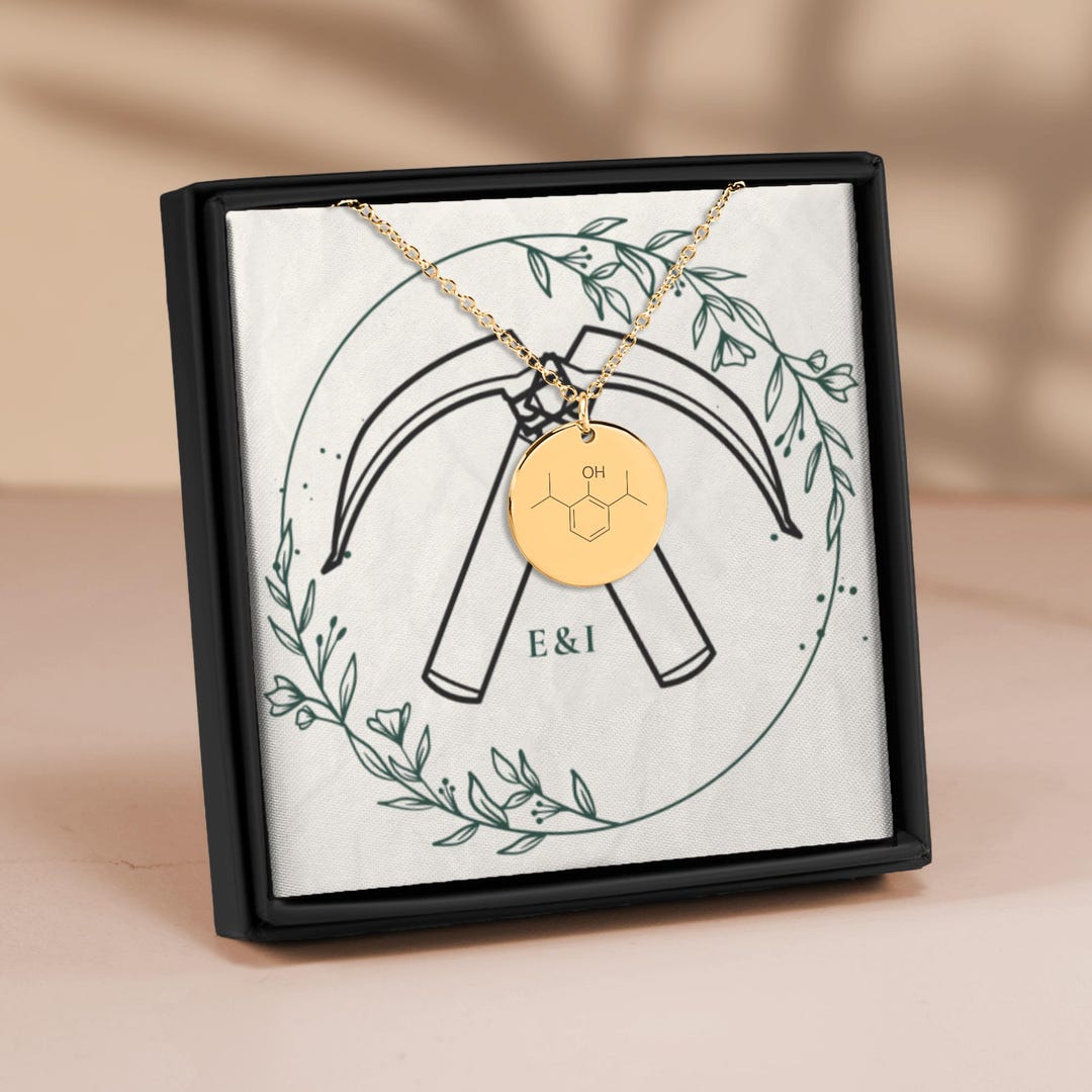 Propofol Molecular Structure Necklace I CRNA Anesthesiologist Jewelry ...
