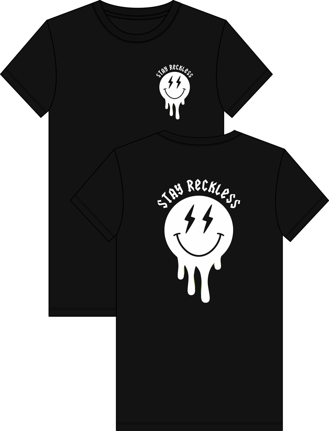 Stay Reckless Funny Face T-shirt Design - Young and Reckless UK Mtb ...
