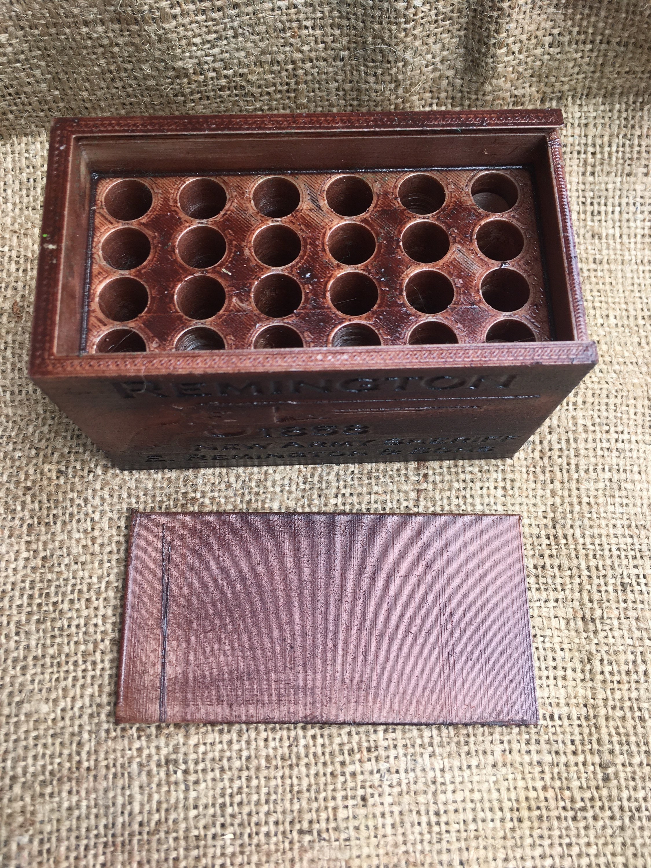 Wooden paper cartridge box for 44 caliber blackpowder | Etsy