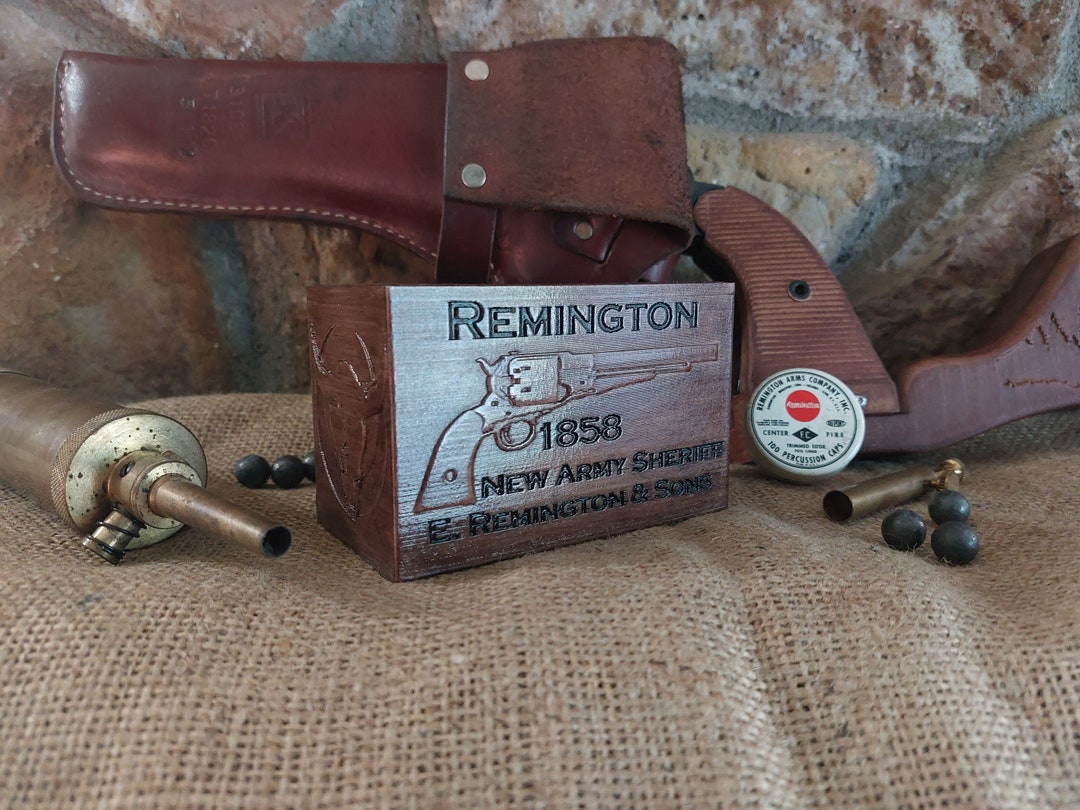 1858 Remington Paper Cartridge Box. Holds 24 .44 Caliber Paper ...