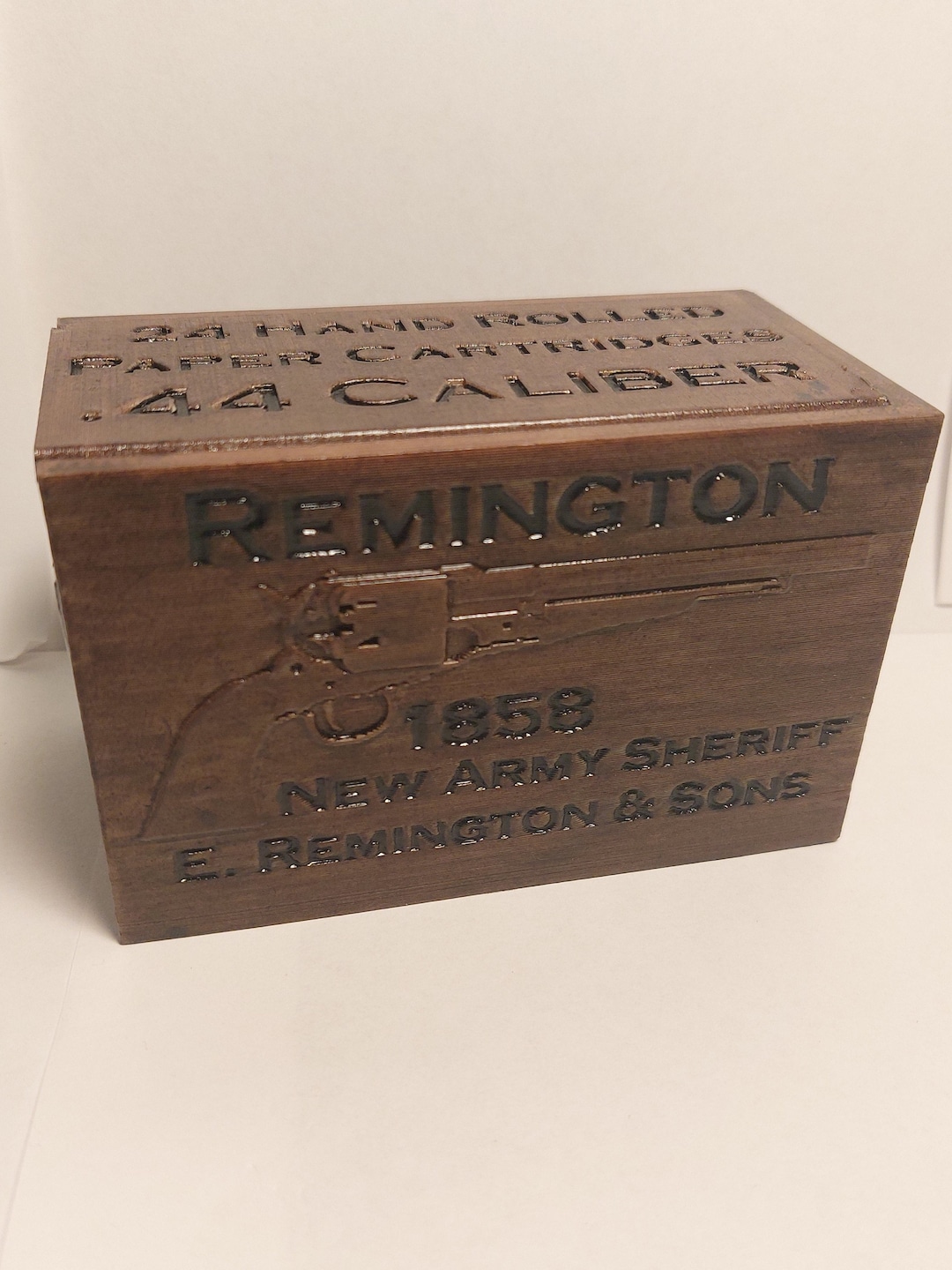 1858 Remington Paper Cartridge Box. Holds 24 .44 Caliber Paper ...