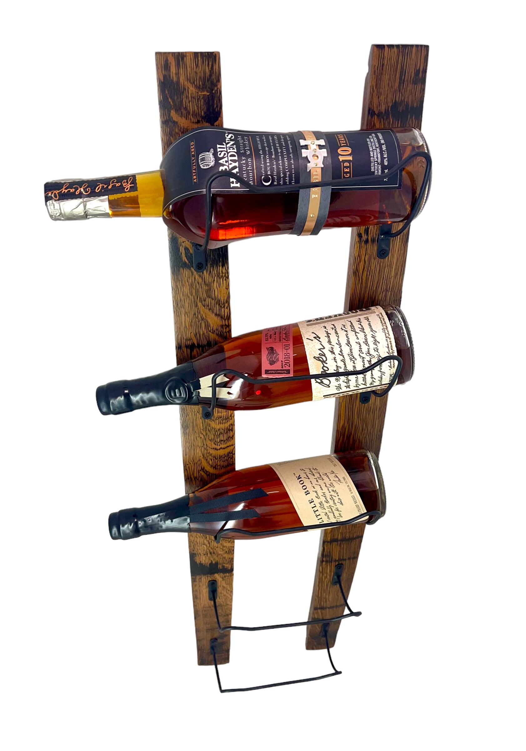 Bourbon Barrel Stave Wine Bottle Rack / Towel Rack - Walnut Finish - Etsy