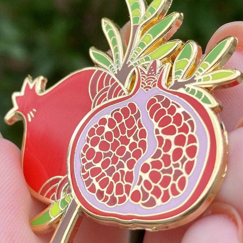 Pomegranate Enamel Pin - Etsy