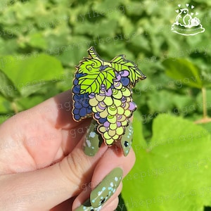 Grape Enamel Pin - Etsy
