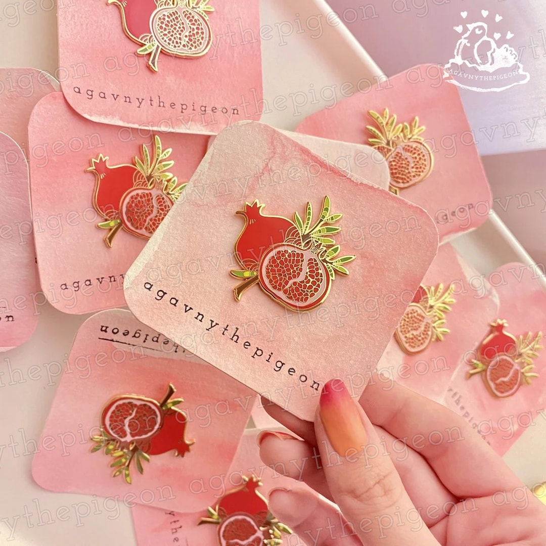 Pomegranate Enamel Pin - Etsy