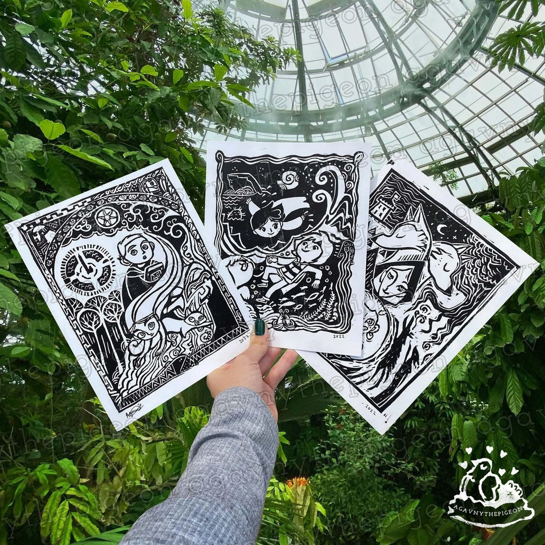 Irish Animation Hand Stamped Art Print Pack - Etsy