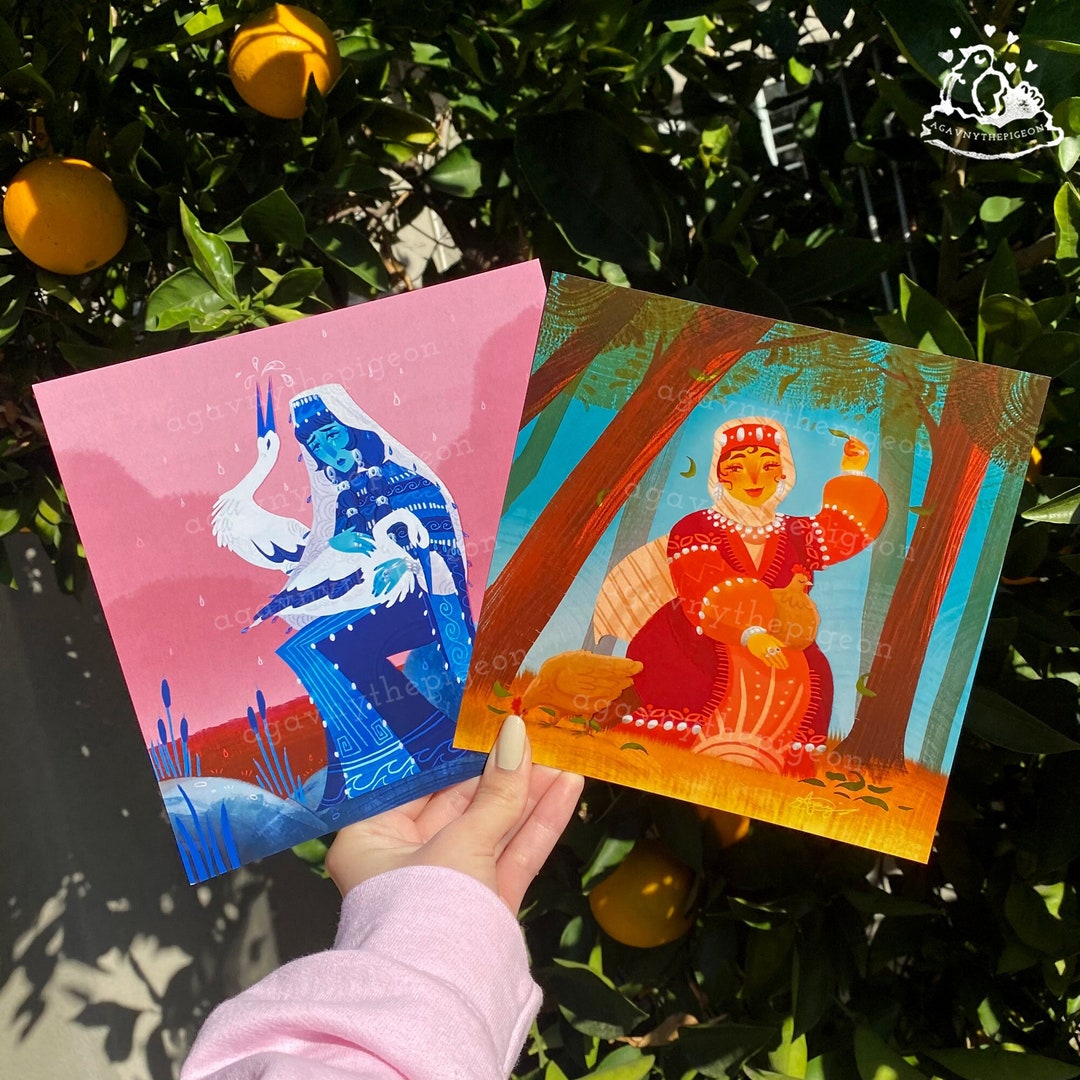 7 X 7 River and Apricot Princess Art Prints - Etsy