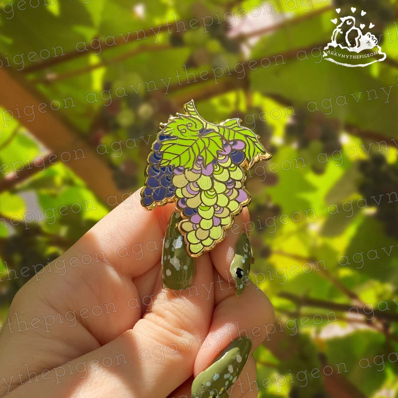 Grape Enamel Pin - Etsy