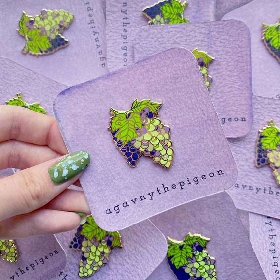Grape Enamel Pin - Etsy