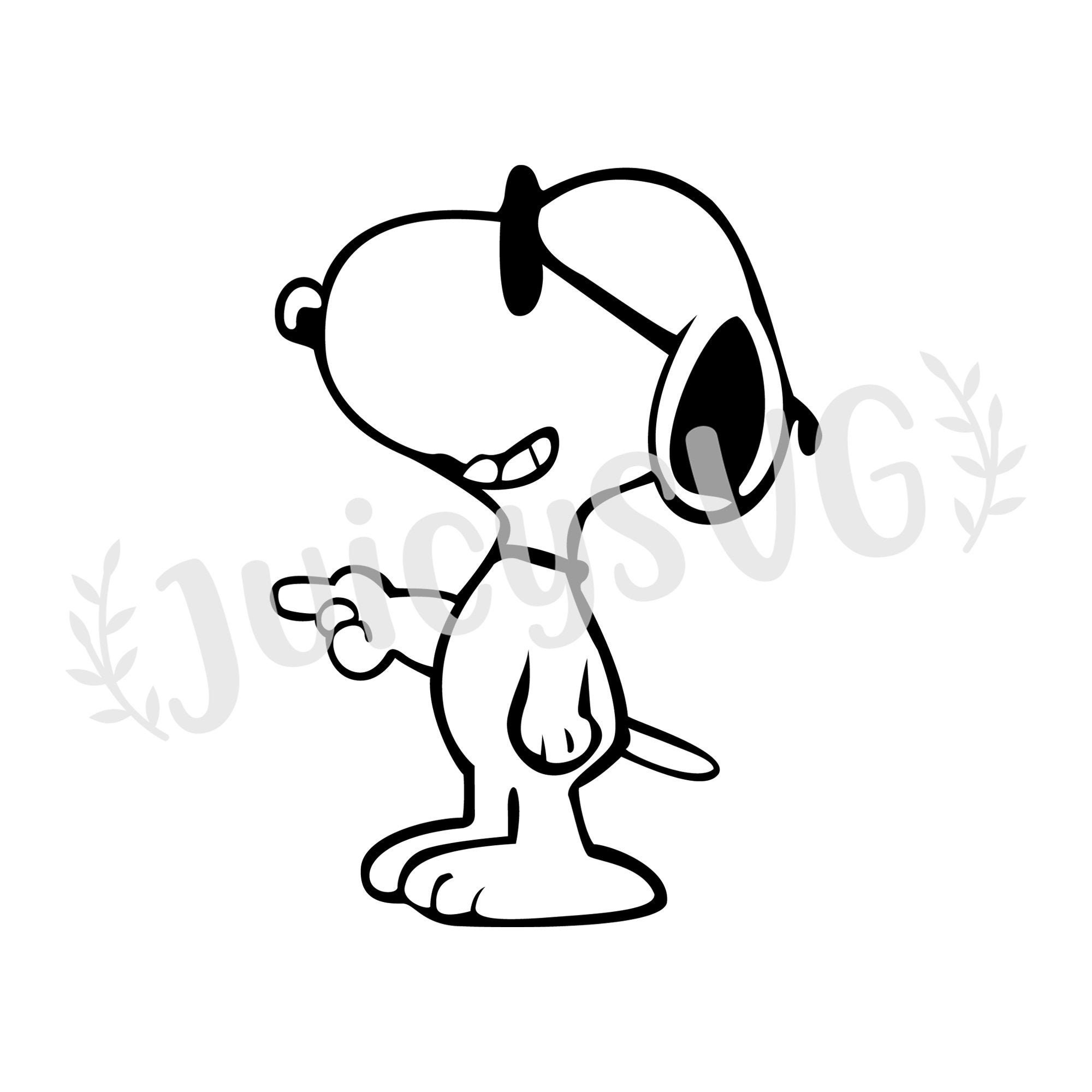 Snoopy Pointing Layered SVG Cricut Friendly Cut File | Etsy