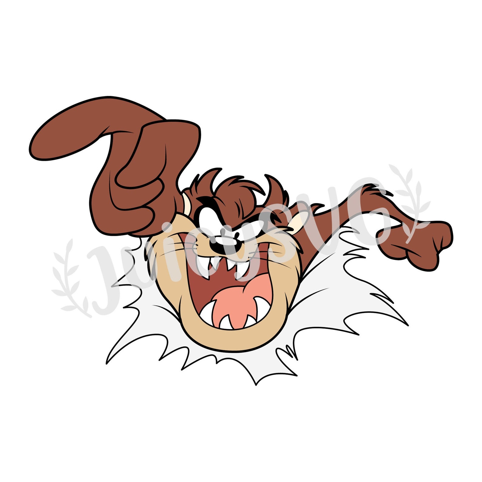 Taz The Tasmanian Devil Layered SVG Cricut Friendly Cut | Etsy
