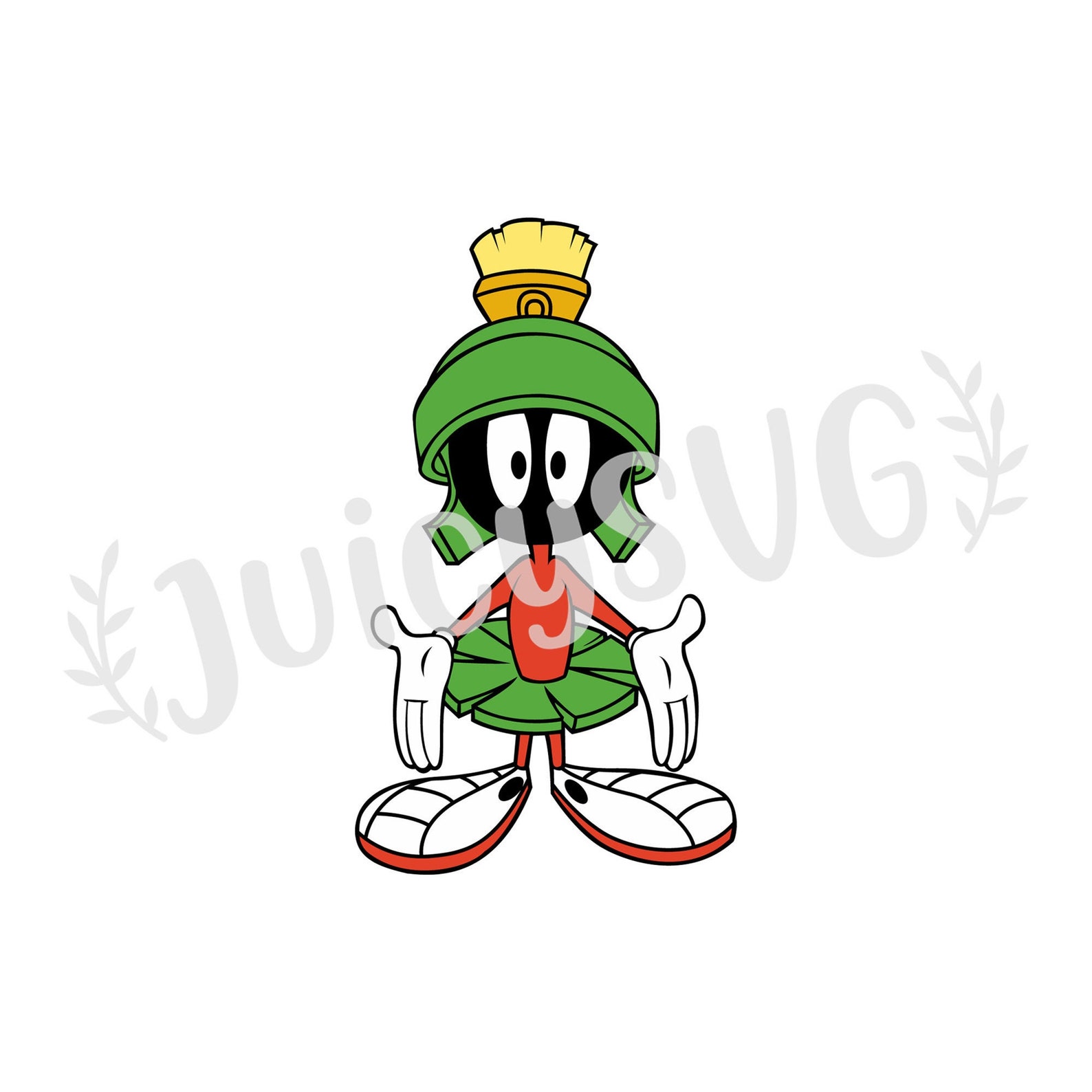 Marvin The Martian Layered SVG Cricut Cut File Digital | Etsy