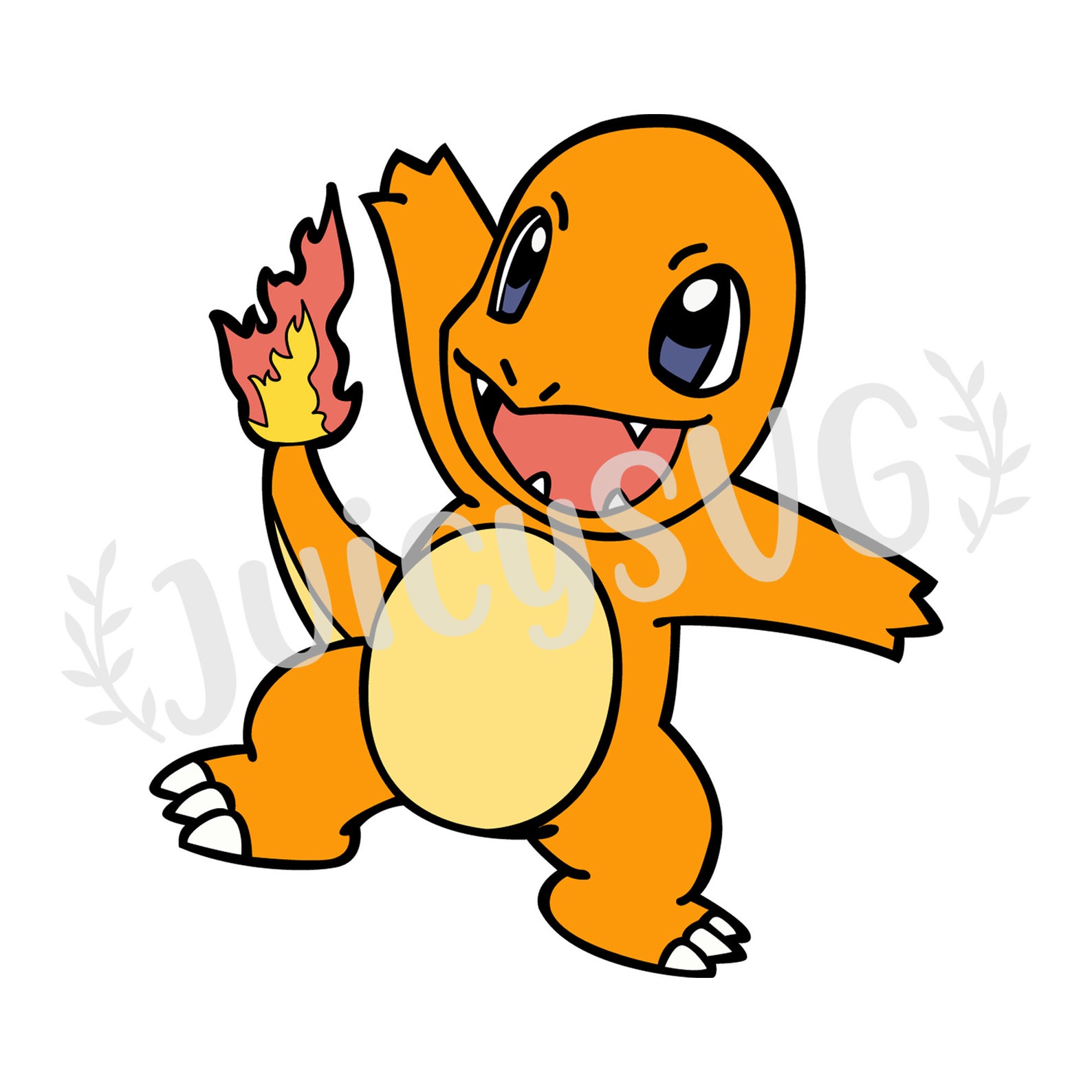 Charmander Pokemon Layered SVG Cricut Cut File Digital | Etsy
