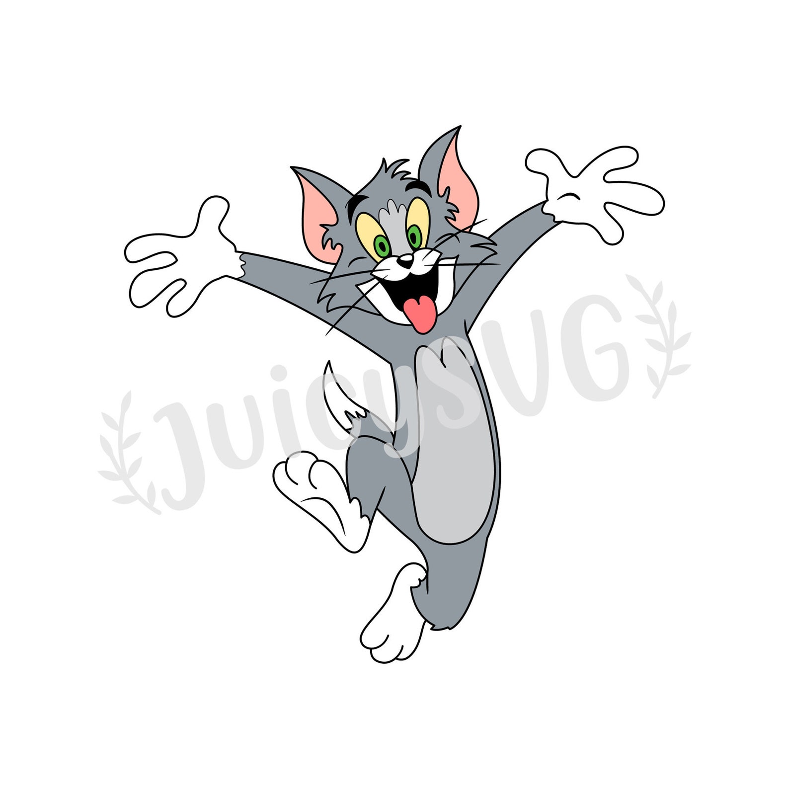 Happy Tom Tom and Jerry Layered SVG Cricut Cut File | Etsy