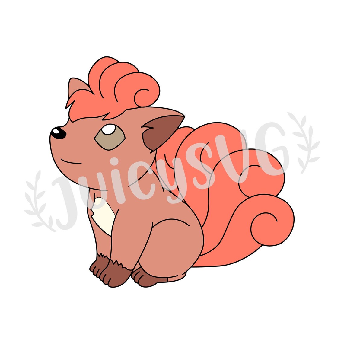 Vulpix Pokemon Layered SVG Cricut Friendly Cut Datei | Etsy