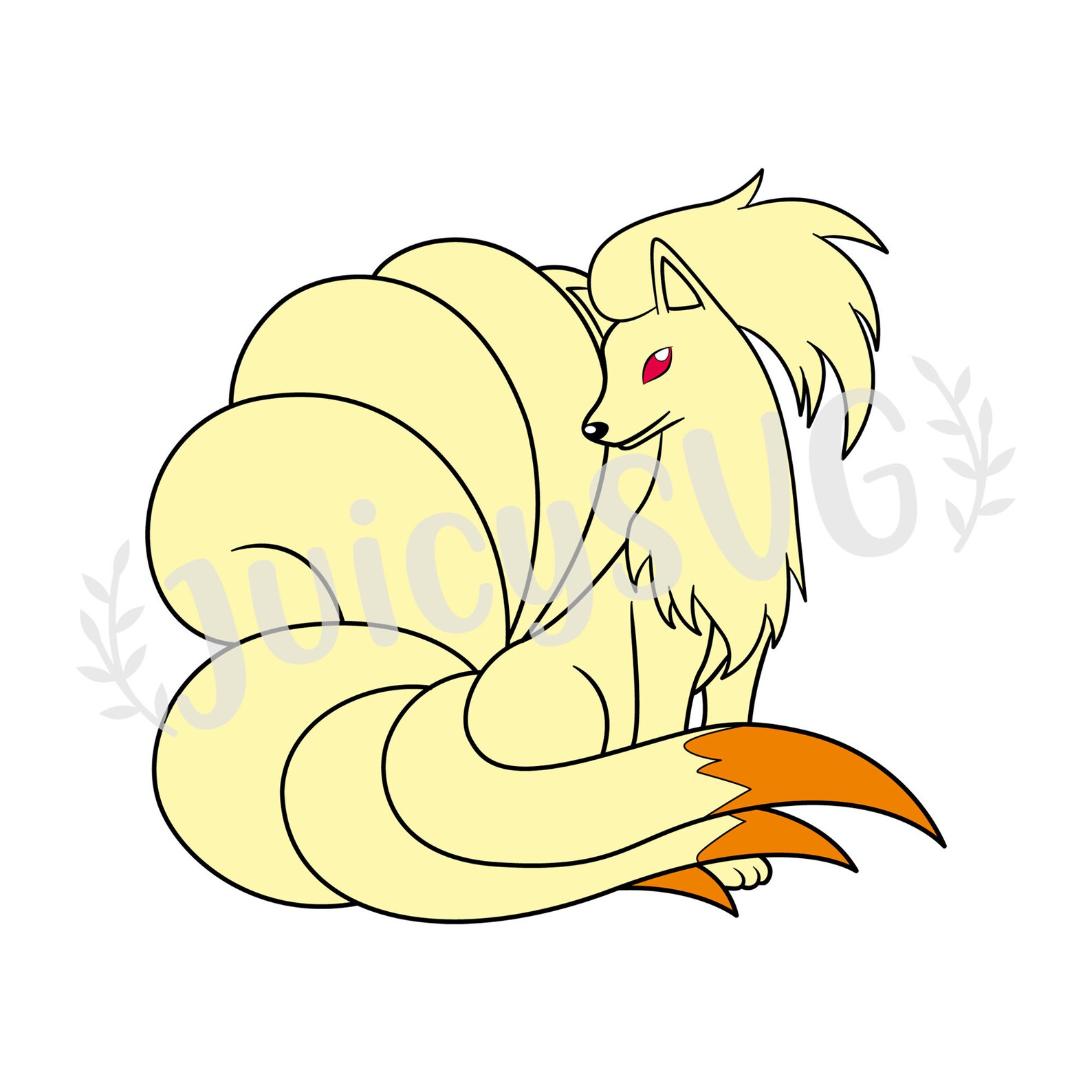 Ninetales Pokemon Layered SVG Cricut Cut File Digital File | Etsy