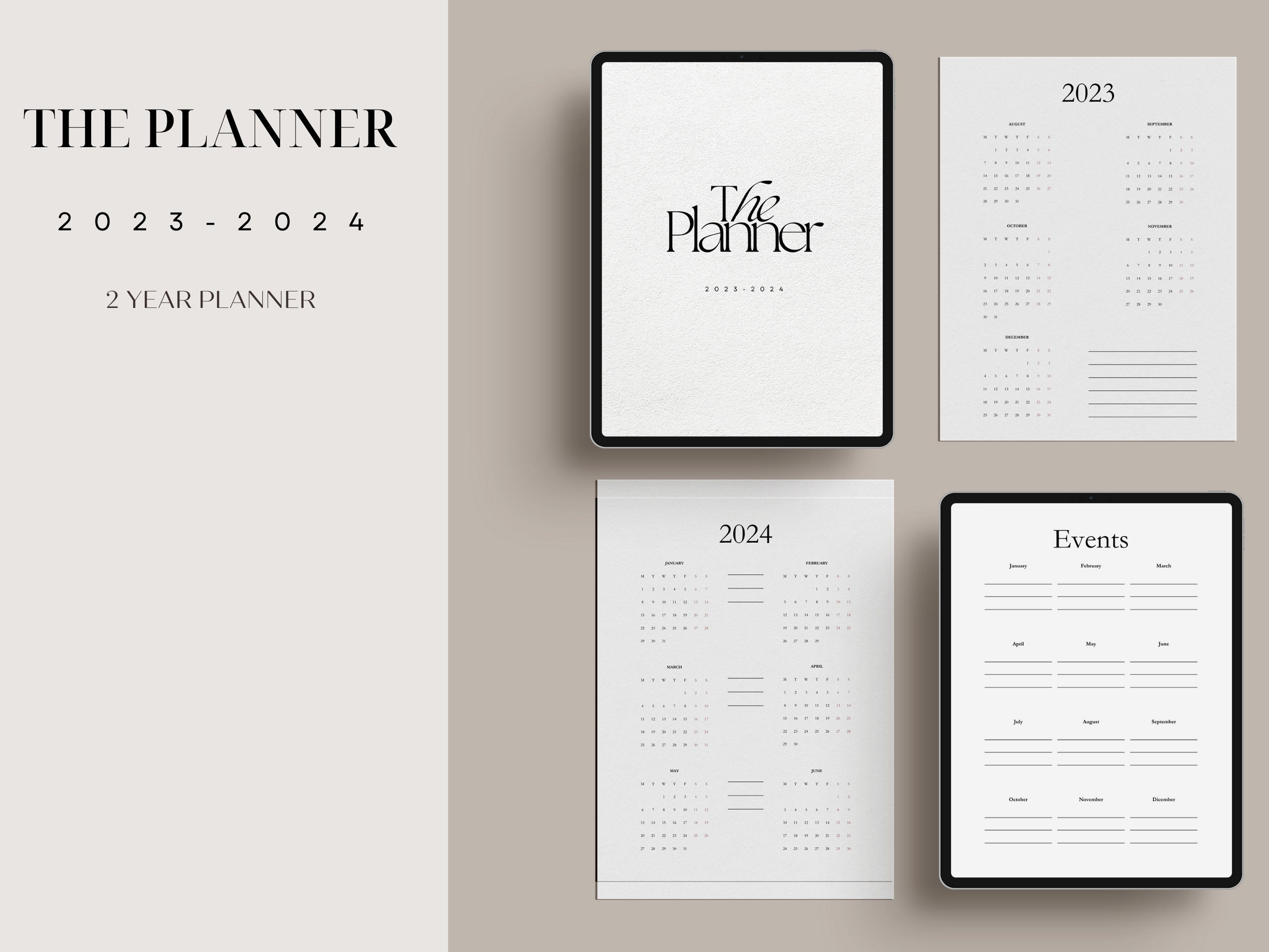 Planner 2024, Planner Template, Yearly Planner, Planner Template, Canva ...