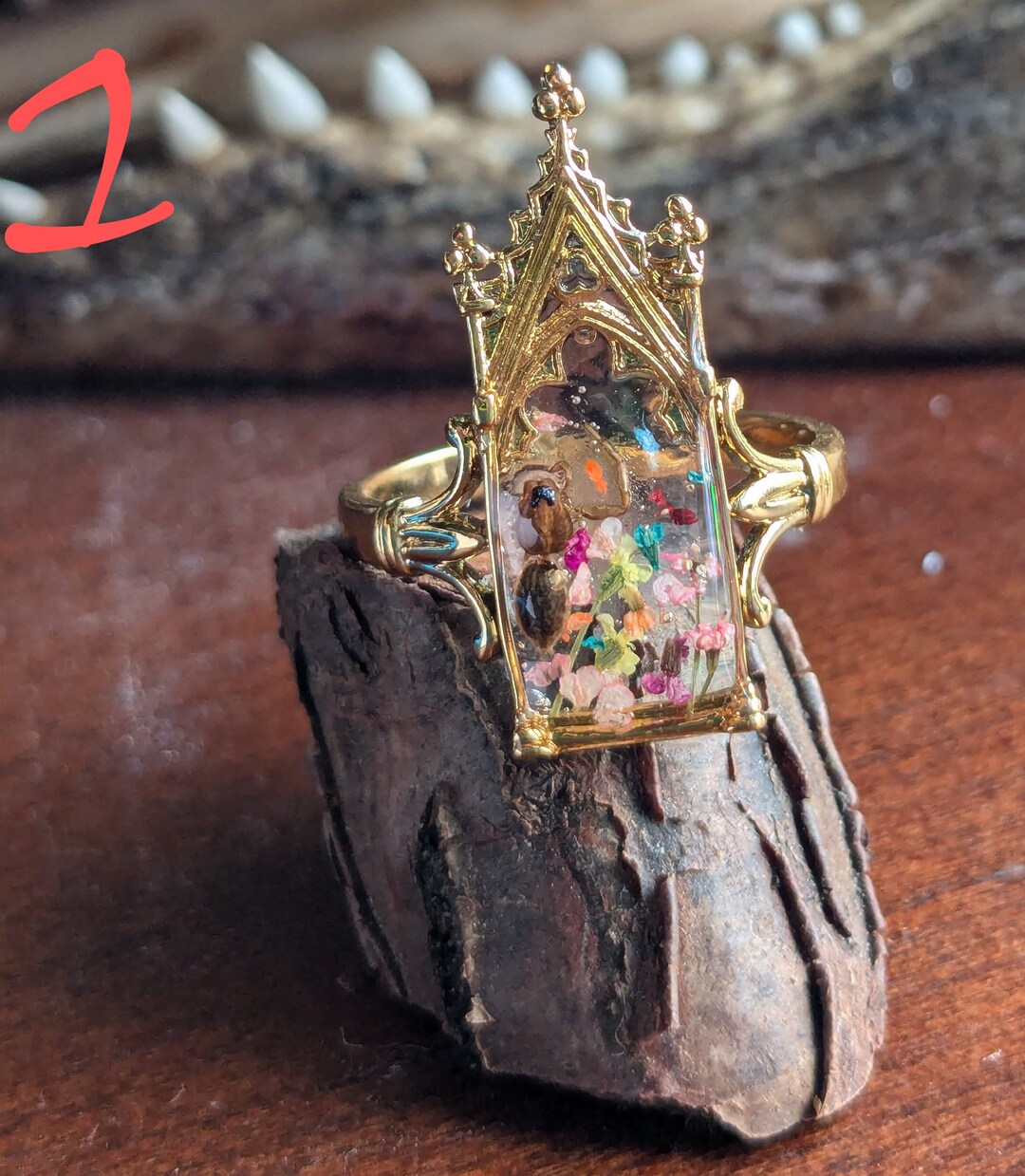 Cathedral Tiny Oddities Ring. Whimsigoth. Witch Rings. Wet Specimen ...