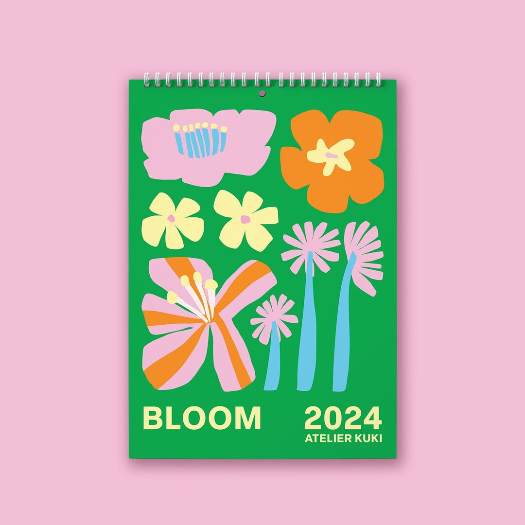 2024 Calendar with Hole 12 Month Wall Hanging Calendar A4 Calendar ...