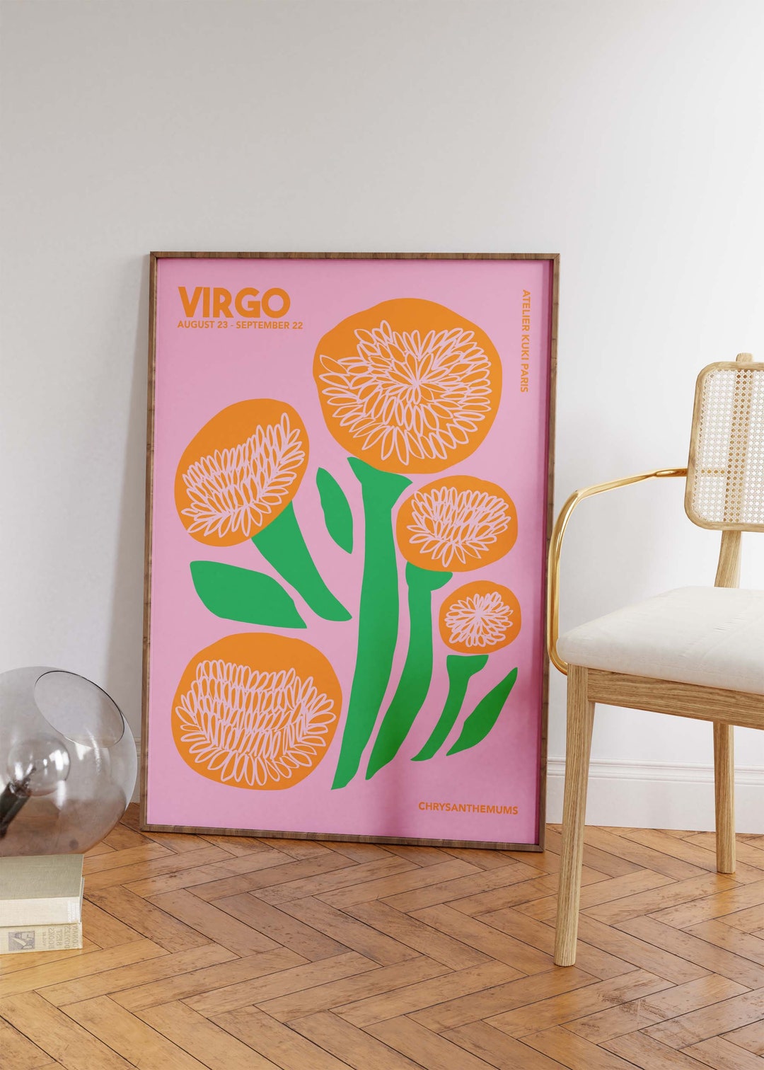 Virgo Wall Art | Zodiac Poster | Astrology Wall Decor | Zodiac Sign ...