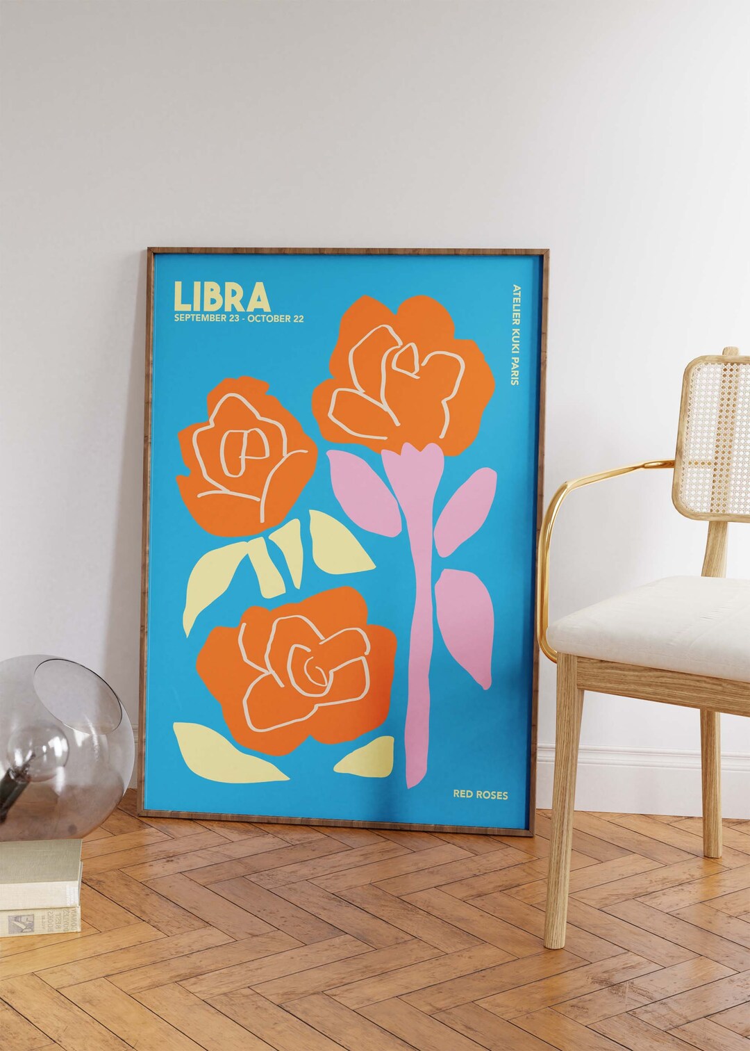Libra Art Print | Zodiac Poster | Astrology Wall Decor | Zodiac Sign ...